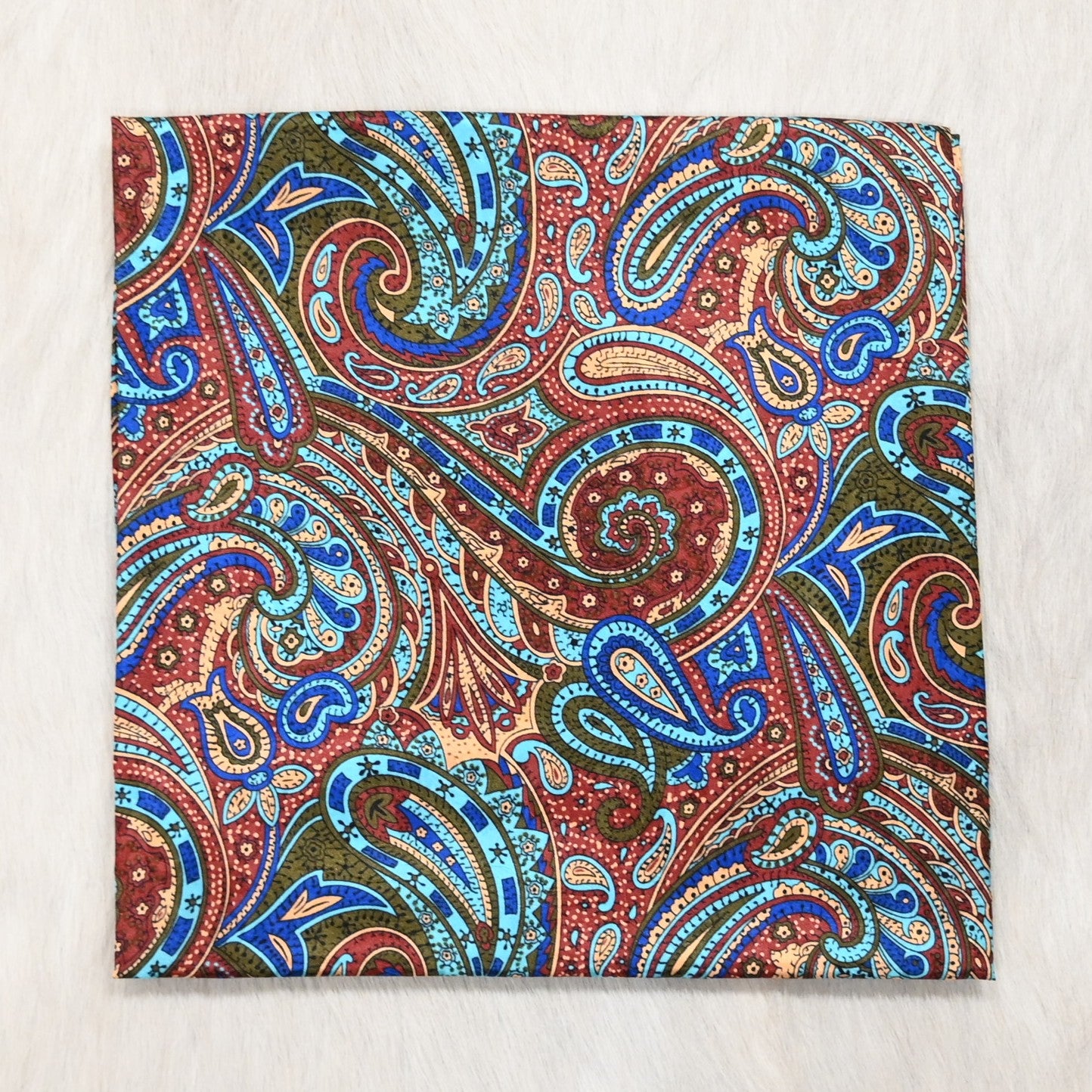 Schaefer Paisley Wild Rag - Burgundy/Blue/Olive – Atomic 79